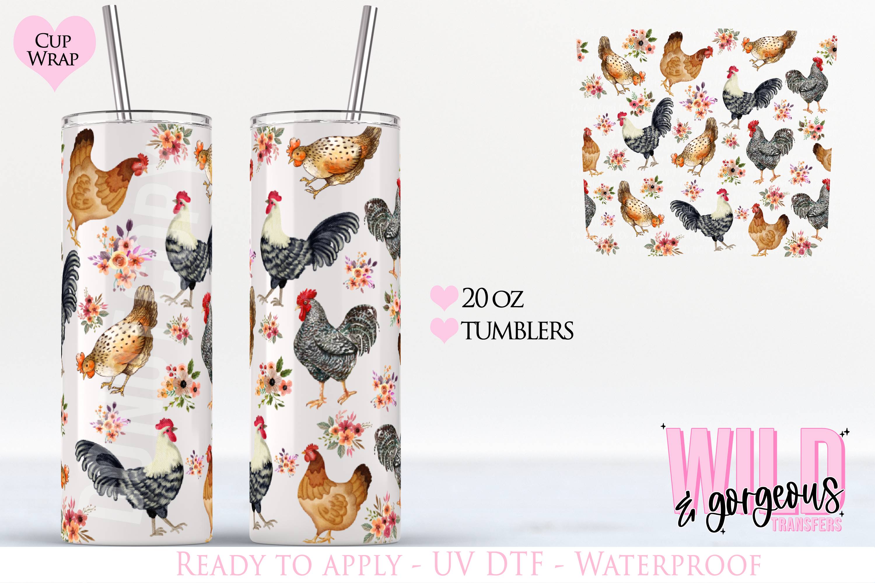 ALL UV DTF CUP WRAPS – Wild & Gorgeous Transfers