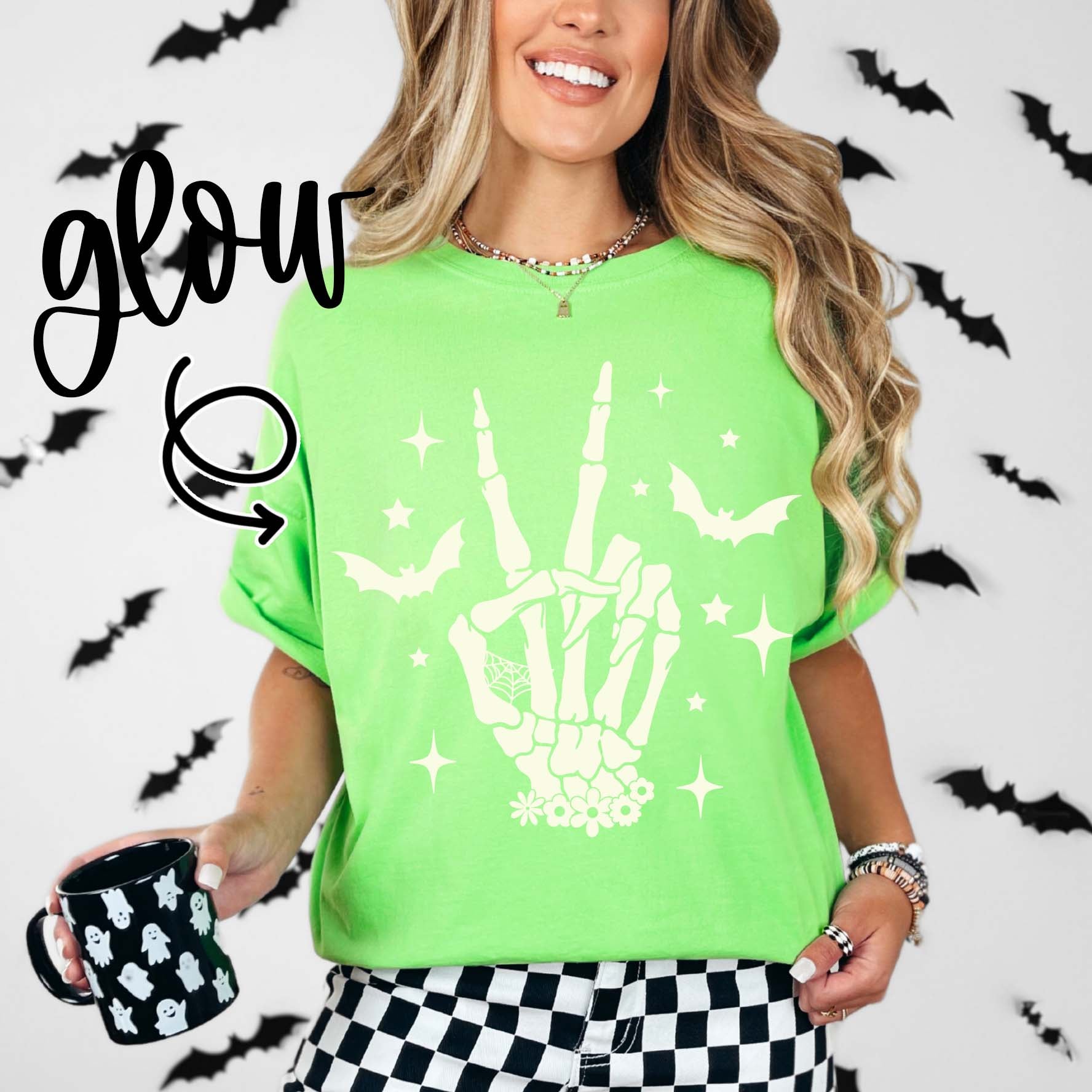 SKELLY HAND (GLOW) – Wild & Gorgeous Transfers